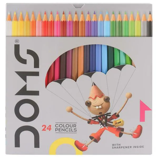 Doms Full Size Colour Pencils (24 Shades) - JioMart