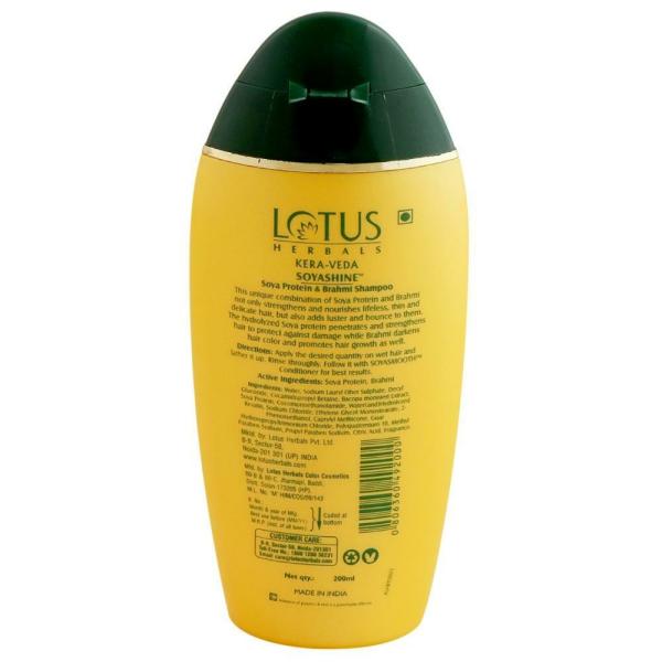 Lotus Herbals Kera-Veda Soyashine Soya Protein & Brahmi Shampoo 200 ml ...