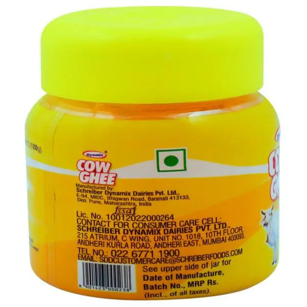 Dynamix Cow Ghee 200 ml (Jar) - JioMart