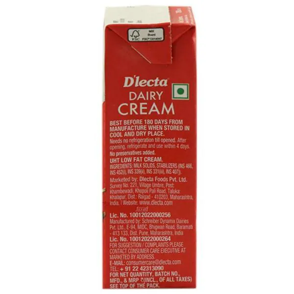 D'lecta Dairy Cream 200 ml (Tetra Pak) - JioMart