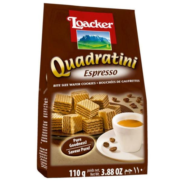 Loacker Quadratini Espresso Wafer Cookies 110 g - JioMart