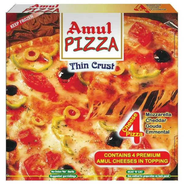 Amul 4 Cheese Thin Crust Pizza 170 g - JioMart