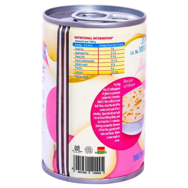Amul Mithai Mate Sweetened Condensed Milk 200 g (Tin) - JioMart