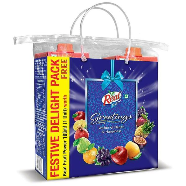Real Greetings Festive Delight Juice PVC Pack 1 L (2 pcs) - JioMart