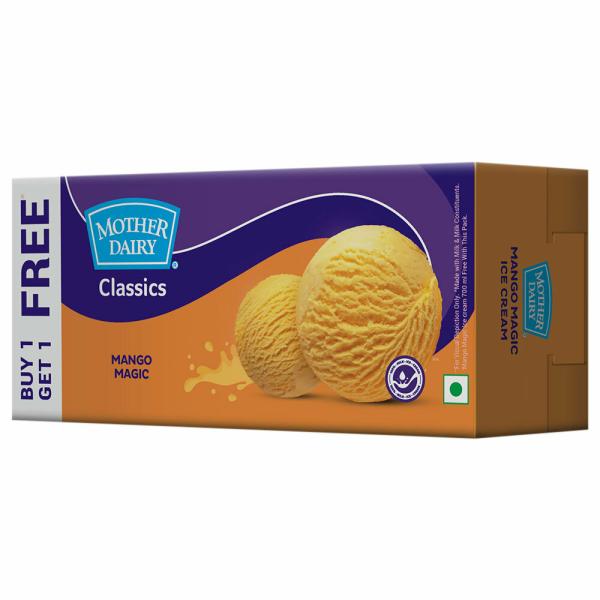 Mother Dairy Mango Magic Ice Cream 700 ml (Carton) (Buy 1 Get 1 Free ...
