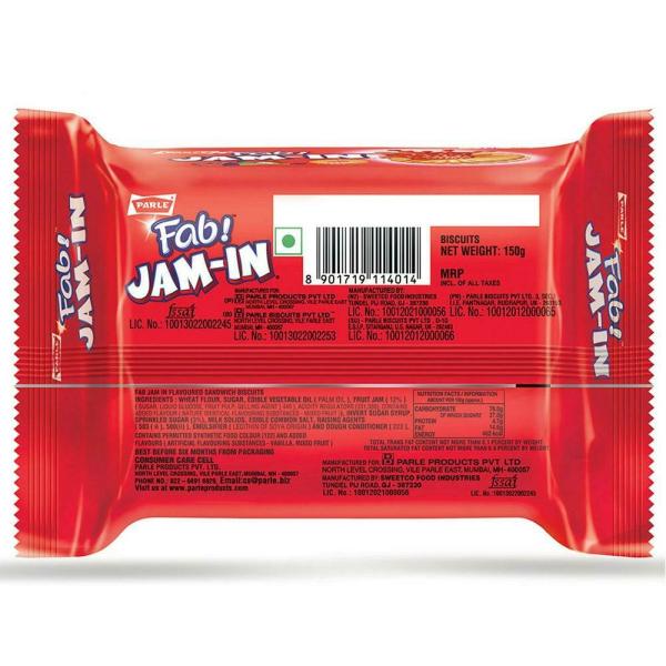 Parle Fab Jam-In Cream Biscuits 150 g - JioMart