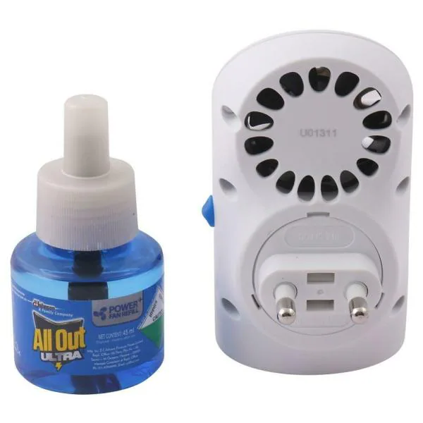 All Out Ultra Power+ Fan Mosquito Repellent Machine + Refill 45 ml ...