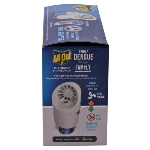 All Out Ultra Power+ Fan Mosquito Repellent Machine + Refill 45 ml ...