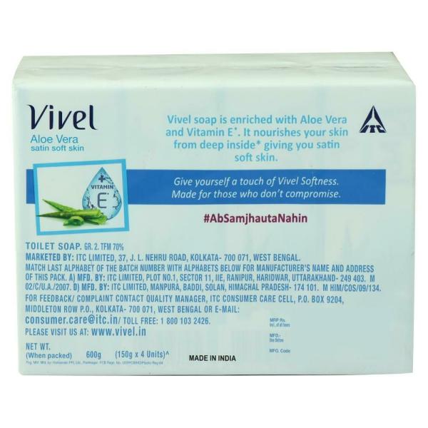 Vivel Aloe Vera Satin Soft Skin Soap 150 g (Pack of 4) - JioMart