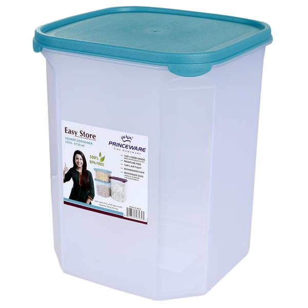 Princeware Easy Store Assorted Square Plastic Container 5343 ml - JioMart