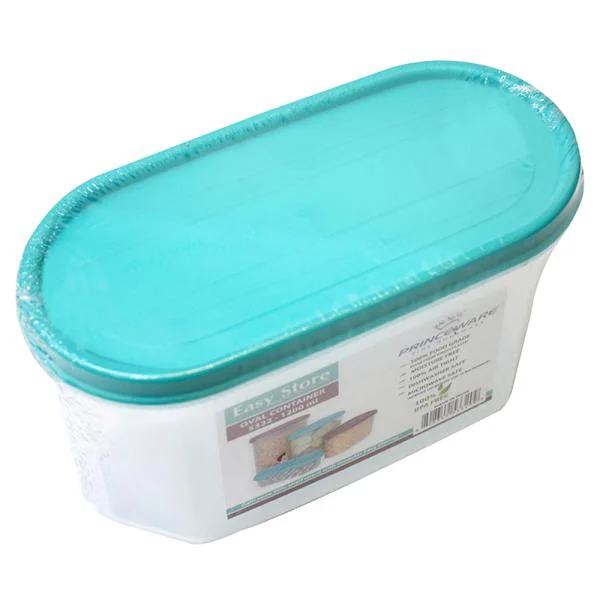 Princeware Easy Store Assorted Colour Oval Plastic Container 1.2 L ...