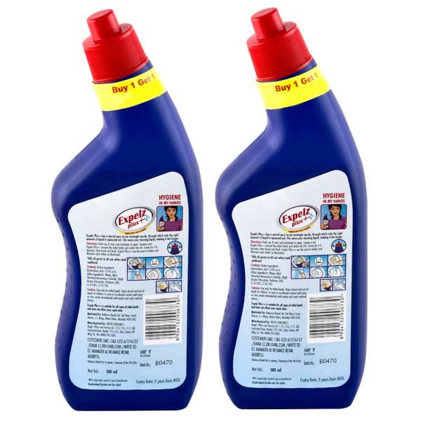 Expelz Plus++ Disinfectant Toilet Cleaner 500 ml (Buy 1 Get 1 Free ...