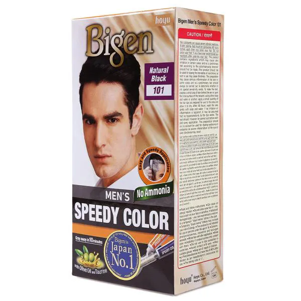 Bigen Men's Speedy Hair Color, Natural Black (101) 80 g - JioMart