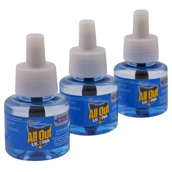 All Out Ultra Power+ Fan Mosquito Repellent Refill 45 ml (Pack of 3 ...