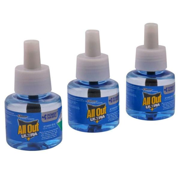 All Out Ultra Power+ Fan Mosquito Repellent Refill 45 ml (Pack of 3 ...