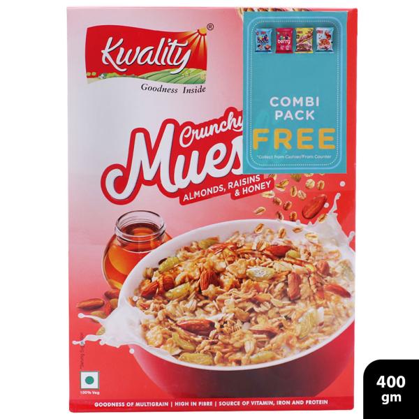 Kwality Crunchy Muesli with Free Combi Pack 400 g - JioMart
