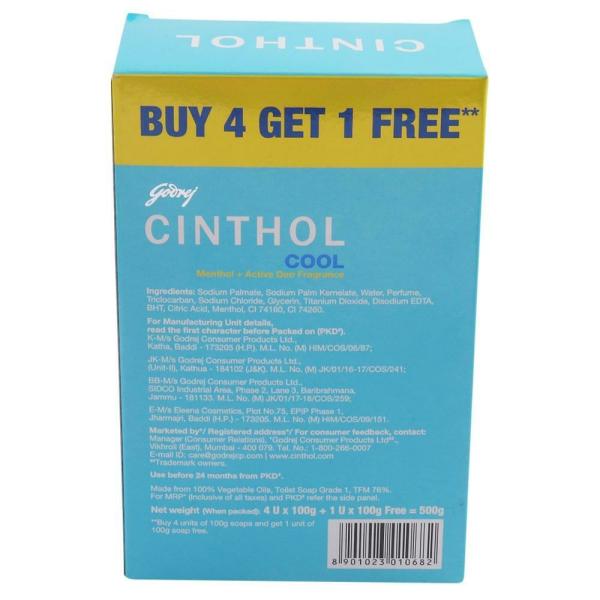 Cinthol Cool Deo Soap with Menthol 100 g (Buy 4 Get 1 Free) - JioMart