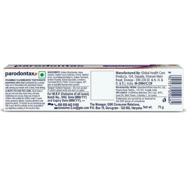 Parodontax Ultra Clean Toothpaste 75 g - JioMart