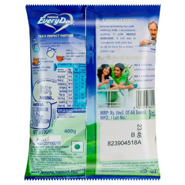 Nestle EveryDay Dairy Whitener 400 g (Pouch) - JioMart