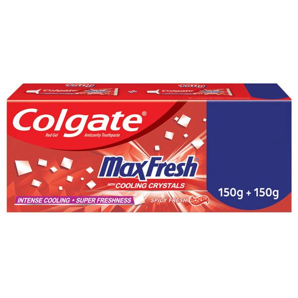 Colgate Max Fresh Spicy Fresh Red Gel Toothpaste 150 g (Pack of 2 ...