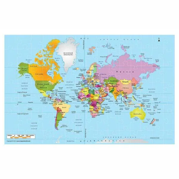 Funskool World Map Puzzles 105 pcs (6+ yrs) - JioMart