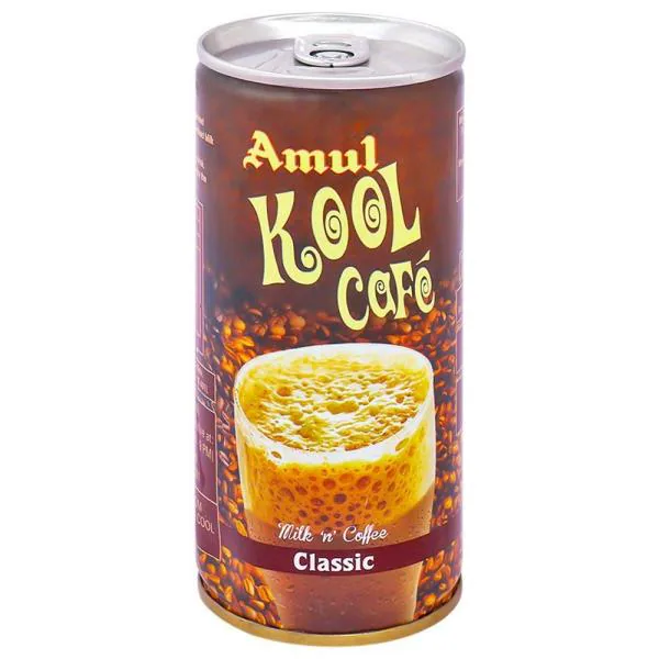 Amul Kool Cafe Classic Flavoured Milk 200 ml (Can) - JioMart
