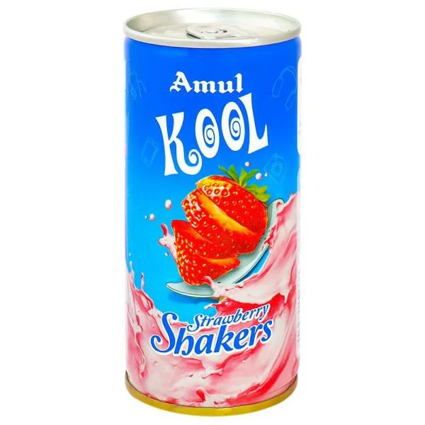 Amul Kool Strawberry Milkshake 200 ml (Can) - JioMart