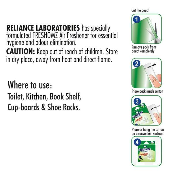 Freshomz Jasmine Air Freshener Block 50 g (Buy 1 Get 1) - JioMart