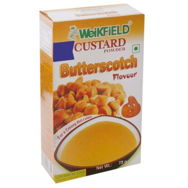 Weikfield Butterscotch Flavour Custard Powder 75 g - JioMart