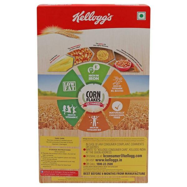 Kellogg's Corn Flakes With Real Strawberry Puree 575 g - JioMart