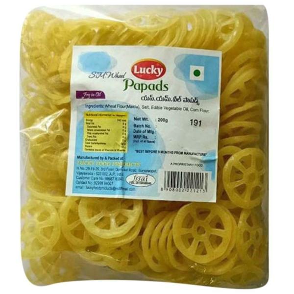 Lucky Small Wheels Papads 200 g - JioMart