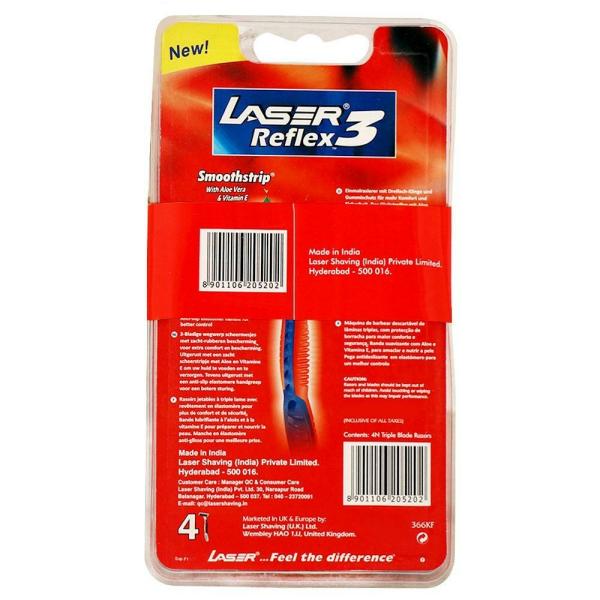 Laser 3 Reflex Triple Blade Razor 4 pcs - JioMart