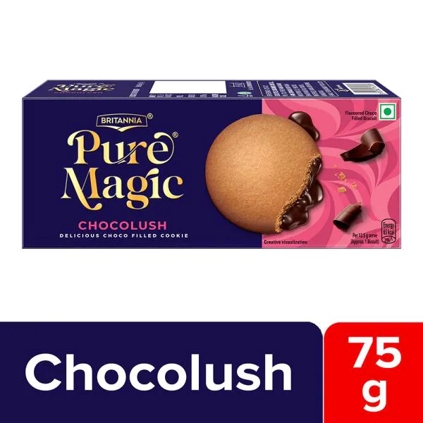 Britannia Pure Magic Chocolush Choco Filled Cookie 75 g - JioMart
