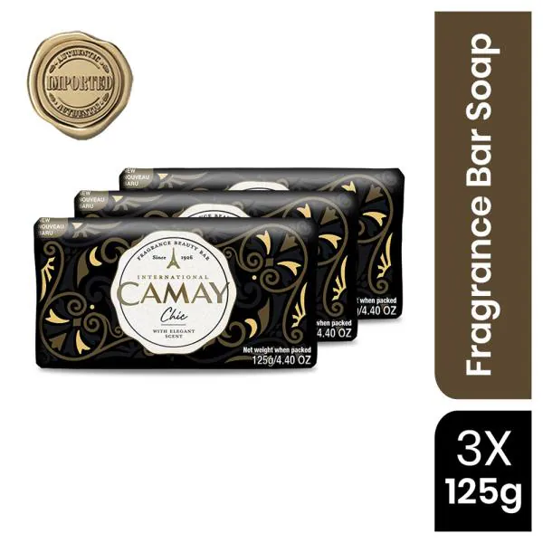 Camay Chic Fragrance Beauty Bar 125 g (Pack of 3) - JioMart