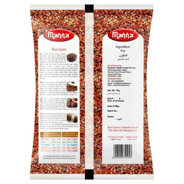 Manna Sprouted Ragi Flour 1 kg - JioMart