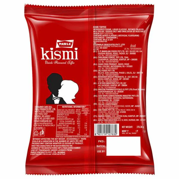 Parle Kismi Elaichi Flavoured Toffee 276.36 g - JioMart