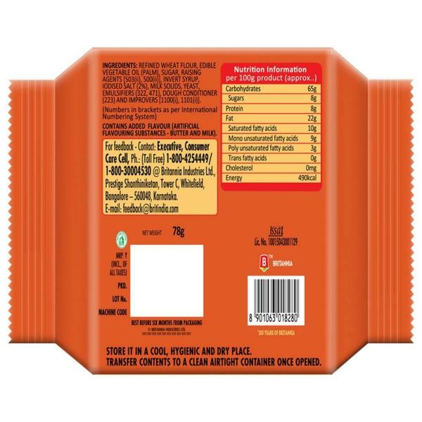 Britannia 50-50 Classic Salted Time Pass Biscuits 78 g - JioMart