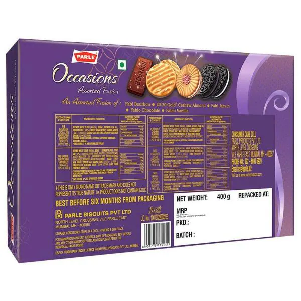 Parle Occasions Assorted Fusion 400 g - JioMart