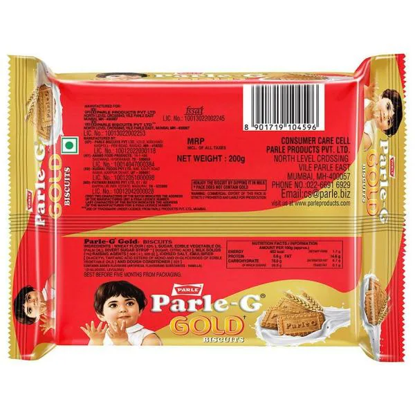 Parle-G Gold Biscuits 200 g - JioMart