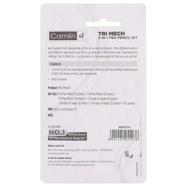 Camlin Tri-Mech 3-in-1 Pen Pencil Kit - JioMart
