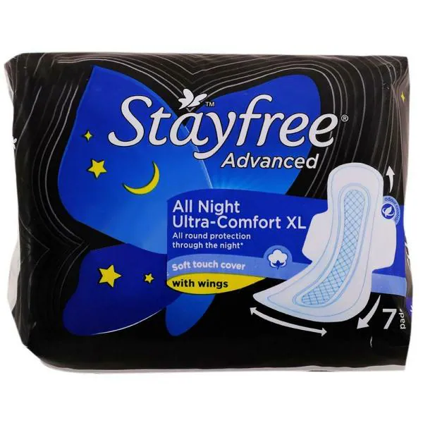 Stayfree Advanced All Night Ultra Comfort Sanitary Napkin with Wings ...
