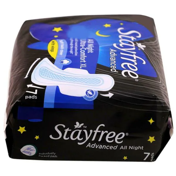 Stayfree Advanced All Night Ultra Comfort Sanitary Napkin with Wings ...