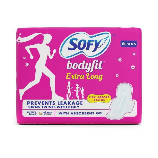 Sofy Bodyfit Sanitary Napkin with Wings (XL) 6 pads - JioMart