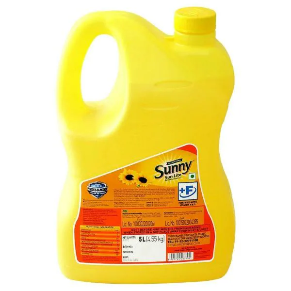 Sunny Sun Lite Refined Sunflower Oil 5 L - JioMart