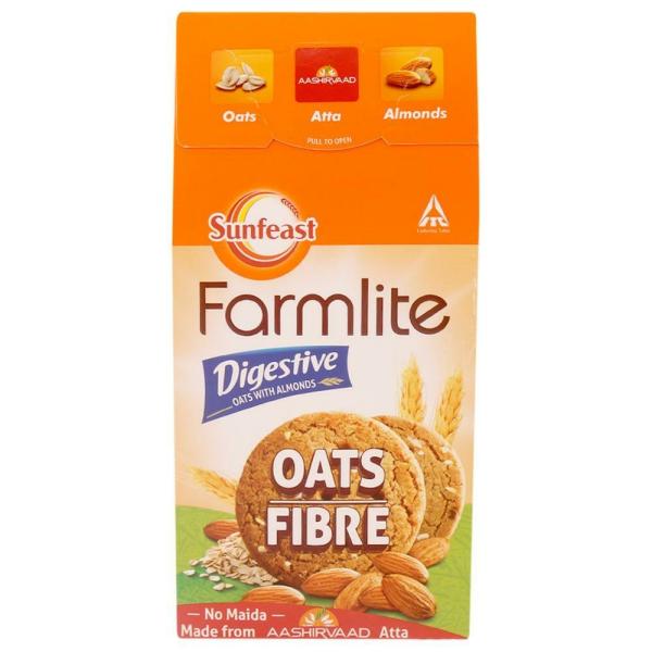 Sunfeast Farmlite Active Oats and Almonds Biscuits 150 g - JioMart