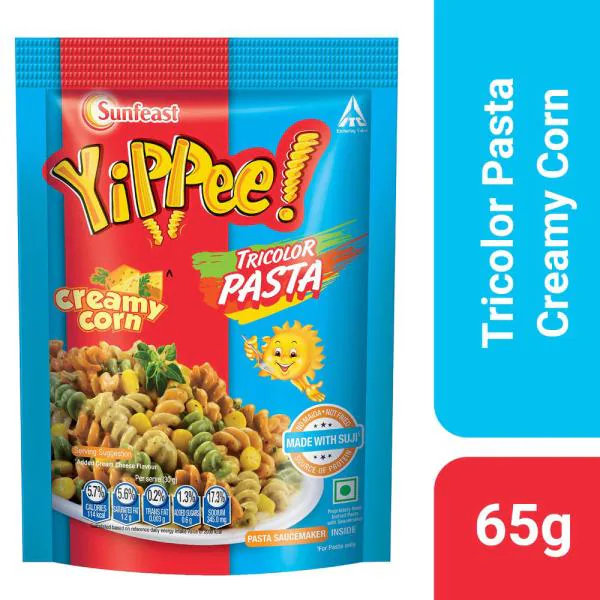 Sunfeast Yippee Creamy Corn Tricolor Instant Pasta 65 g - JioMart
