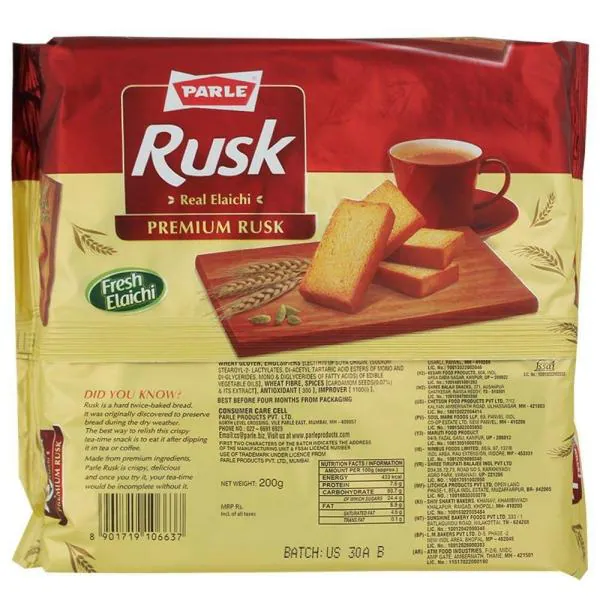 Parle Real Elaichi Premium Rusk 200 g - JioMart
