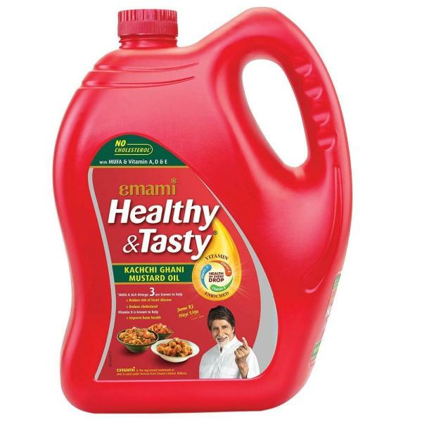 Emami Healthy & Tasty Kachi Ghani Mustard Oil 5 L - JioMart