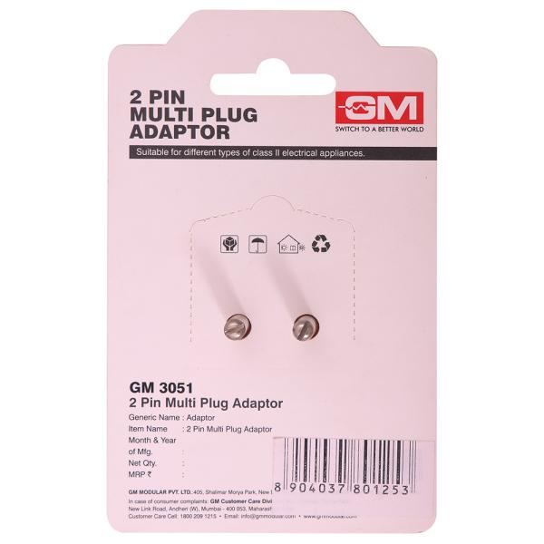 GM 3051 2-Pin Multi Plug Adaptor - JioMart