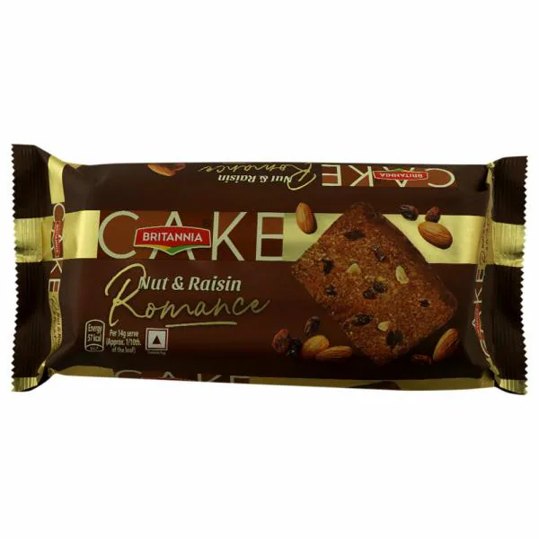 Britannia Romance Nut & Raisin Cake 140 g (With Egg) - JioMart